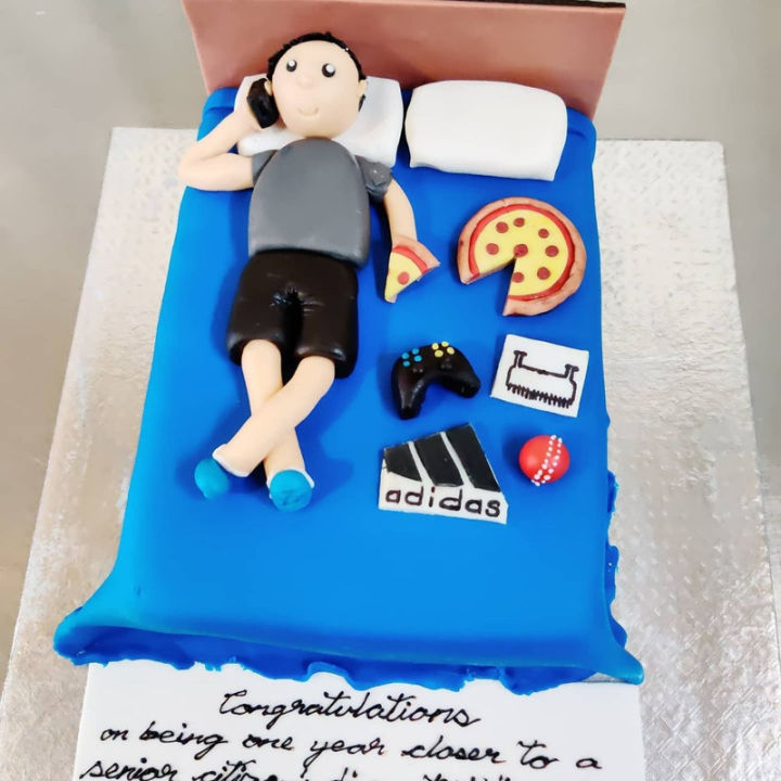 Vanilla Man Chilling Theme Cake -1 Pound | Daraz.com.np