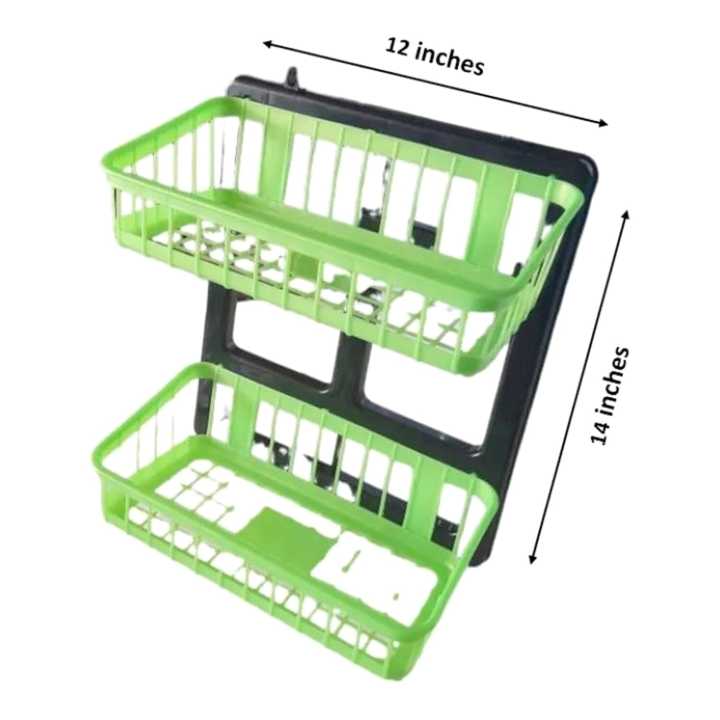 Bagmati Wall Hanging Rack With Two Compartment | Wall Mounted Plastic ...