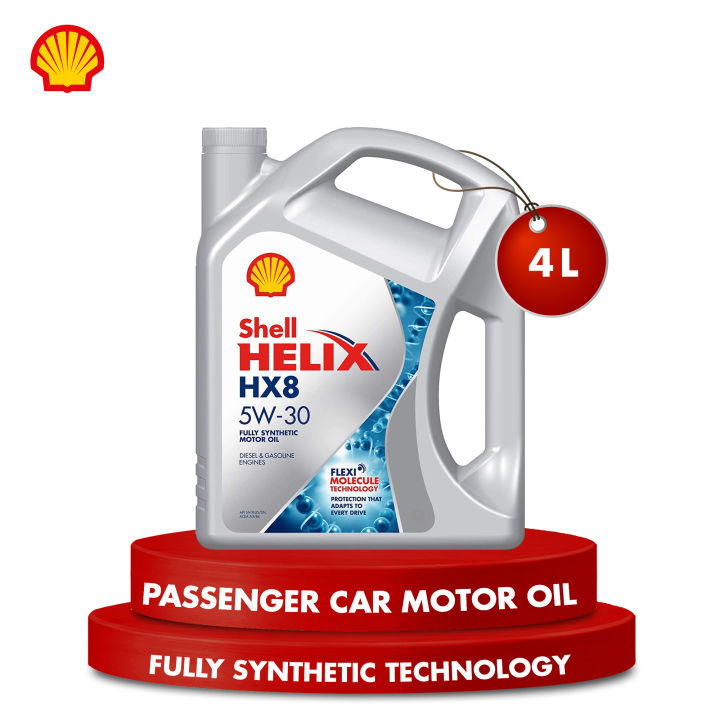 Shell Helix HX8 Passenger Car Motor Oil, 5W 30 _ Fully Synthetic, SN ...