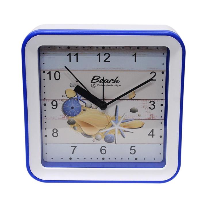White/Blue Square Plastic Clock | Daraz.com.np