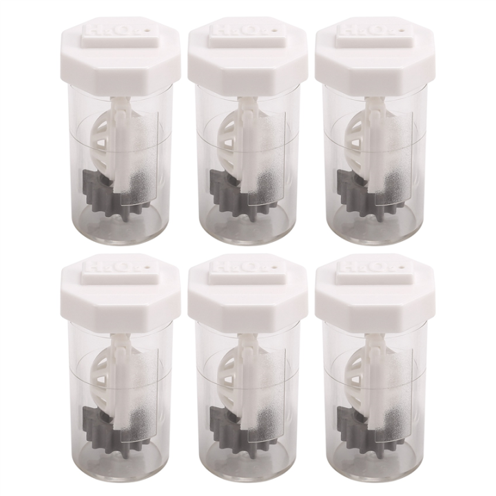 6 Pieces Portable Hydrogen Peroxide Contact Lens Case Cleaner, Eye ...