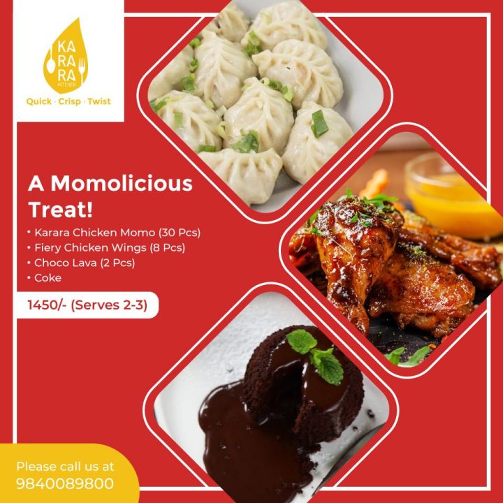 Karara Kitchen A Momolicious Treat - Non Veg Family Pack (Serves 2-3 ...