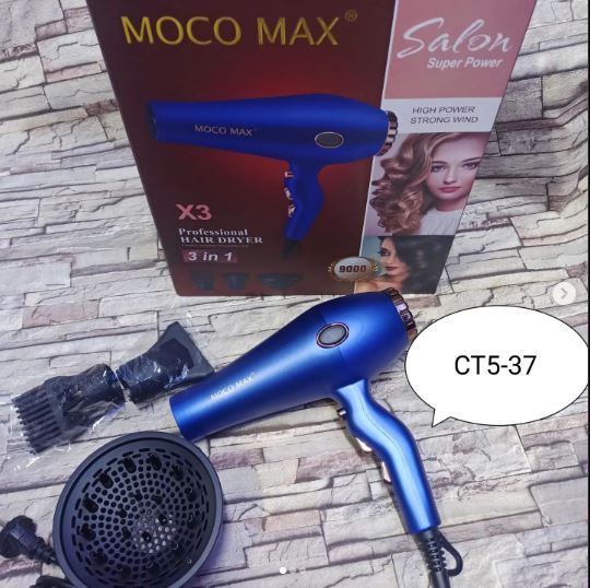 Super Powerful X3 Moco Max Dryer Professional 3In1 Hair Dryer 9000 Watt With Heat & Cool ...