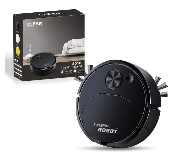 8018 Automatic Robot Vacuum Cleaner Cleaning Robot USB Charging | Daraz ...