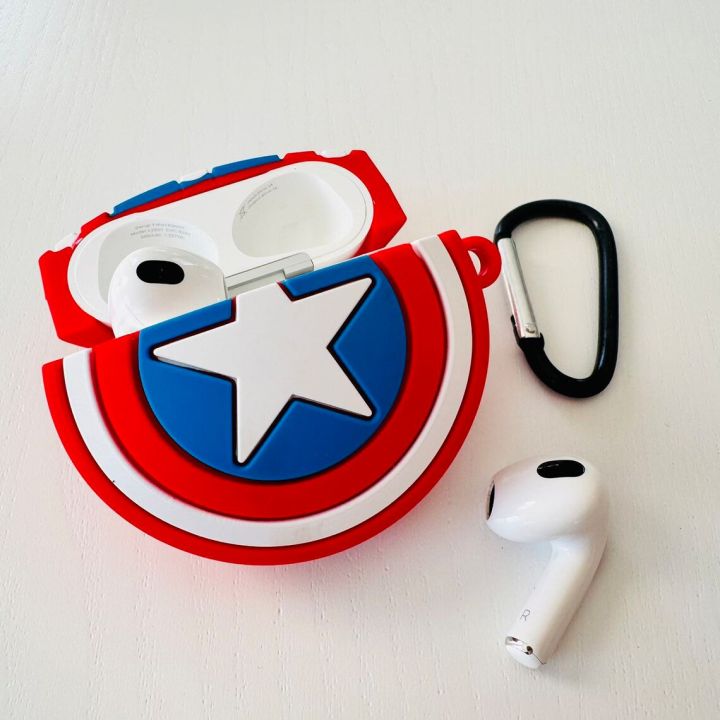 Airpods 3 Captain America Shield Cartoon Shaped Case | Daraz.com.np