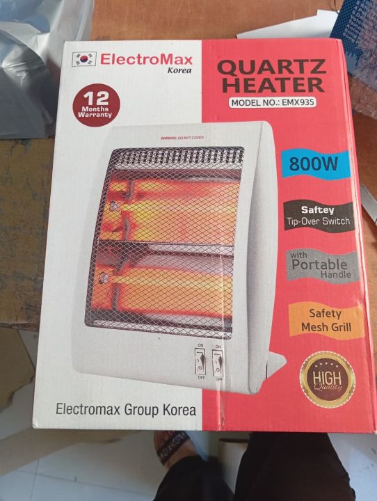 Electromax Quartz Heater 800W | Portable Electric Heater with Swing ...