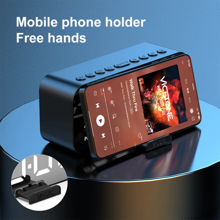Compatible with all mobile phones, loud desktop alarm box with display ...