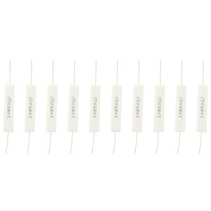 NANLIY 10 Pcs 10W 50 Ohm 5% Ceramic Cement Power Resistor 10 Watt ...