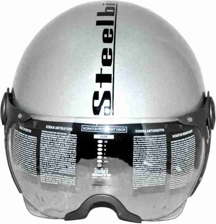 Steelbird Style Shine Silver Half Face Helmet | Daraz.com.np