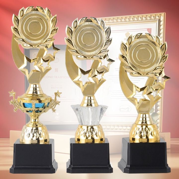 High Quality Golden Award Trophy Plastic Star Small Gold Statue ...