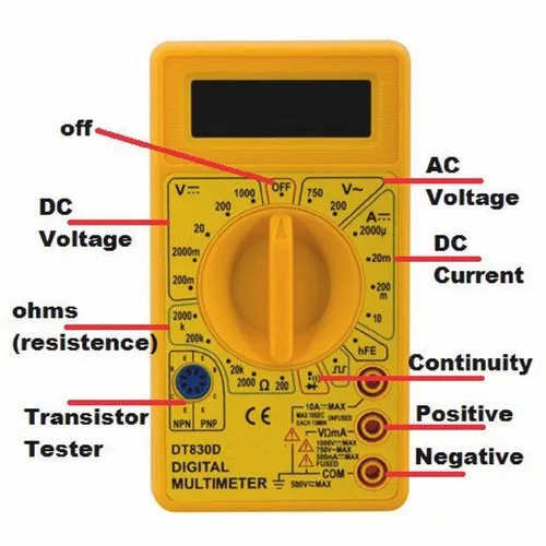 DT830D Digital Multimeter Small LCD Ac Dc Measuring Voltage Current | Daraz.com.np