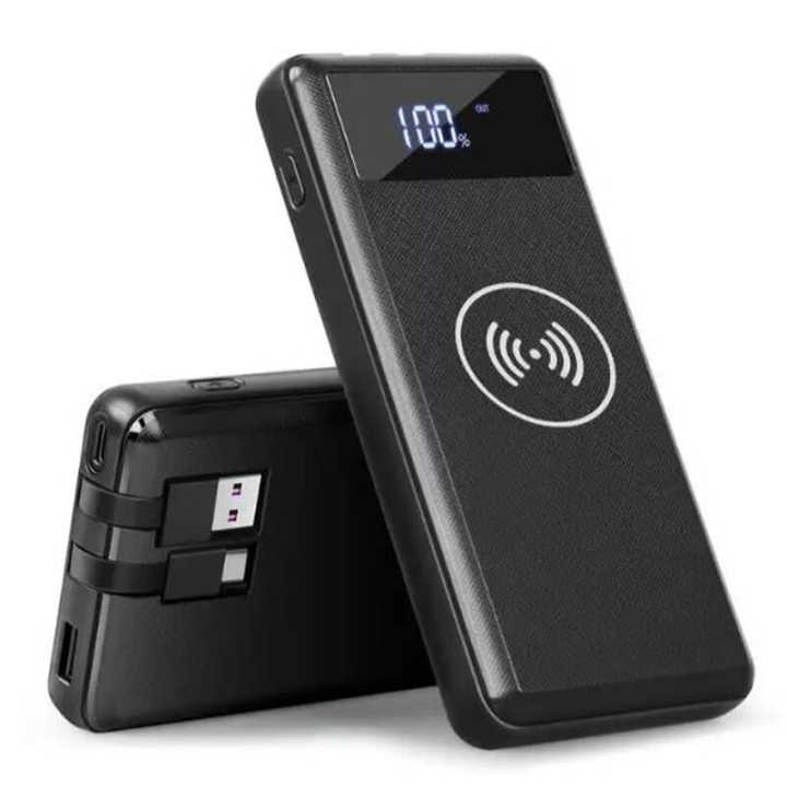 Portable Power Bank 20000mAh Wireless Charger USB Type C Output Input ...