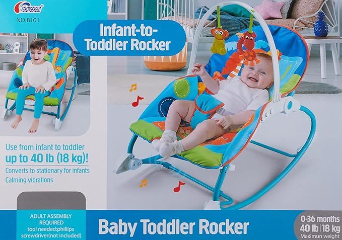 Baby Rocking Chair 2 In 1 Works With The Battery Holds Up To A Weight ...