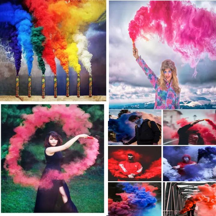 Holi Colour Fog For Photo Shoot Events Parties wedding Holi(pack of 5 ...