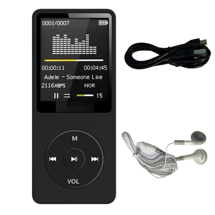 MP3 Player USB Charging Record Digital Display Screen Music Player ABS ...