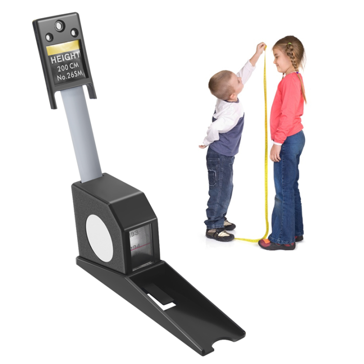 200Cm Stadiometer Black Wall Mounted Height Meter Growth Ruler | Daraz ...