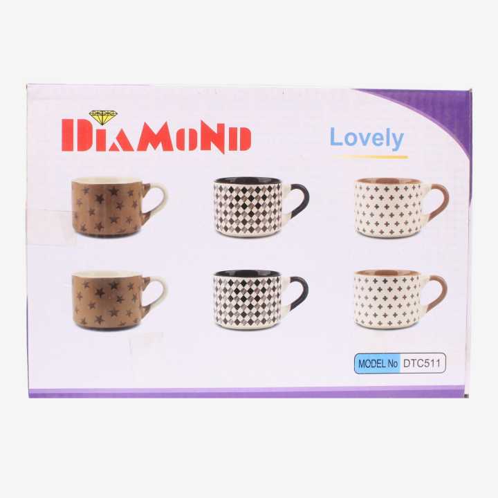 Brown Diamond Lovely 6 Pcs Cup Set | Daraz.com.np