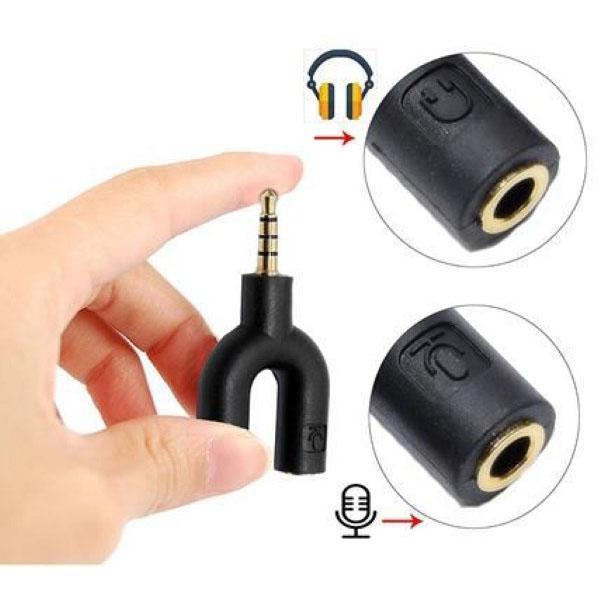 Y Shape 3.5mm Audio Jack To Headphone Microphone Splitter Converter ...