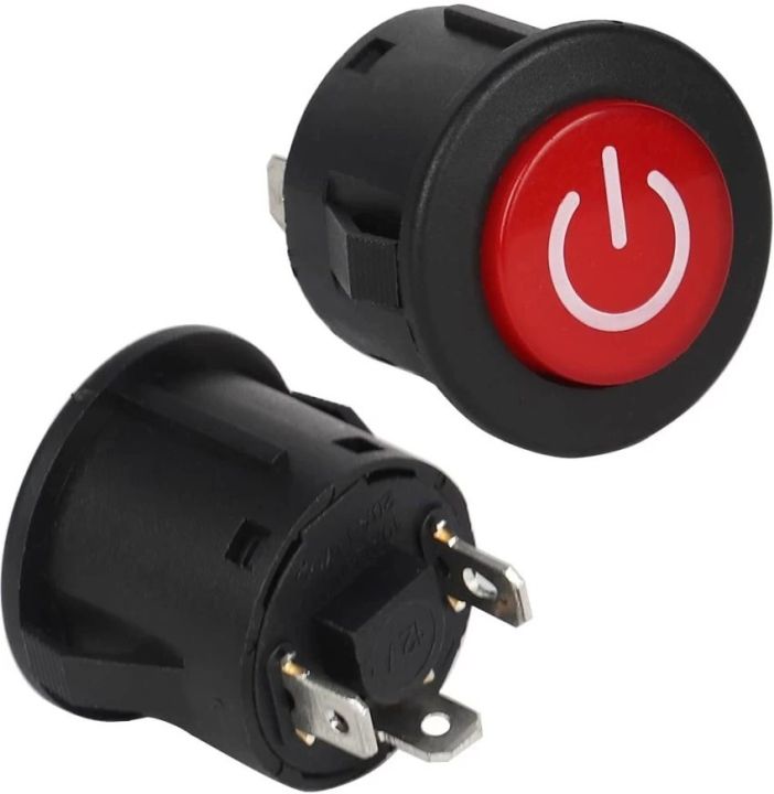 Round Push Button Kids Electric Car, E-Bike Starter On Off Power Switch ...
