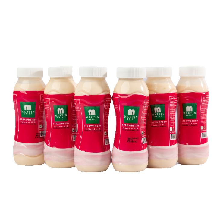 Martin Dairy Strawberry Flavoured Milk 200 ml [6 piece pack] | Daraz.com.np