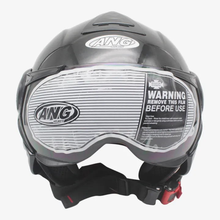 ANG Amaze Plain Black Half Face Helmet | Daraz.com.np