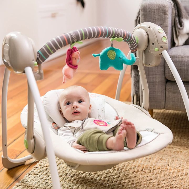 Ingenuity Soothe' n Delilght Portable Auto Swing Rocker | Daraz.com.np