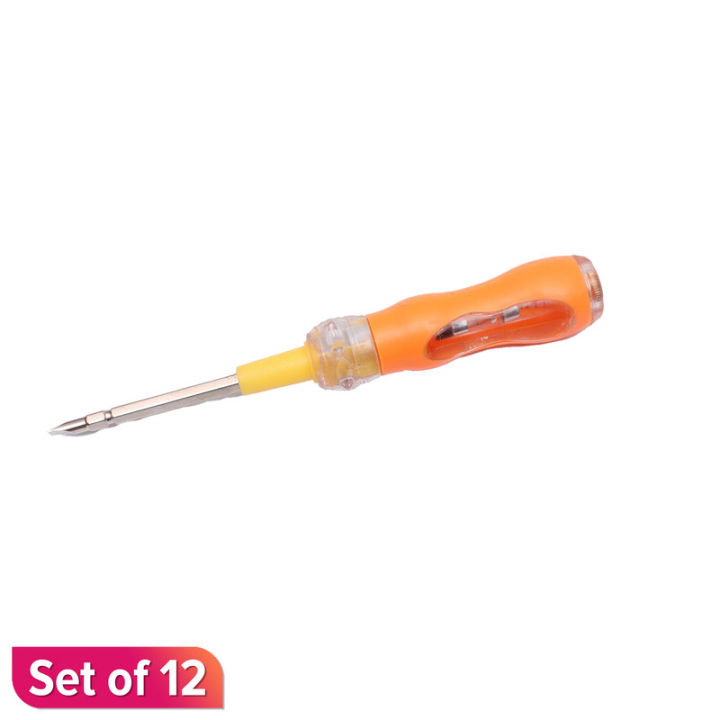 Orange Screwdriver Plus Tester Plus Minus Set of 12 | Daraz.com.np