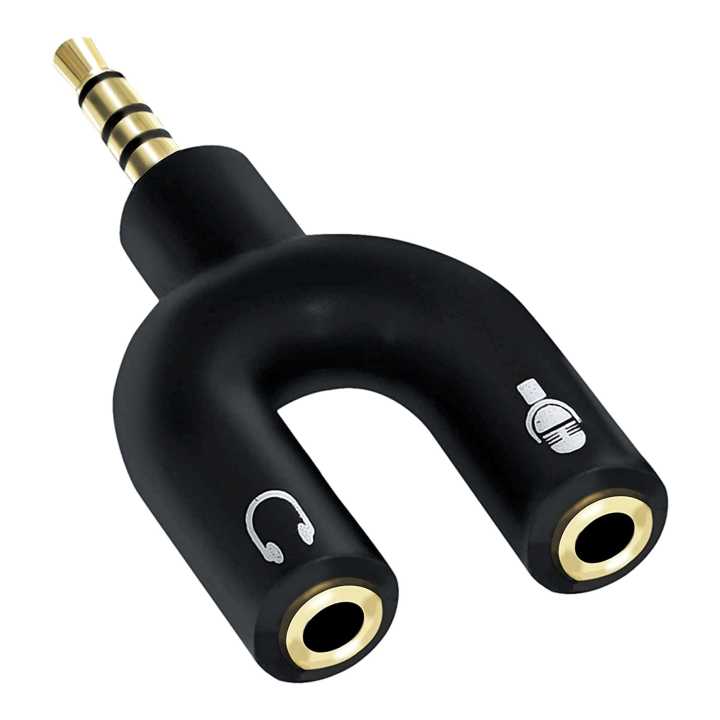 Y Shape 3.5mm Audio Jack To Headphone Microphone Splitter Converter ...