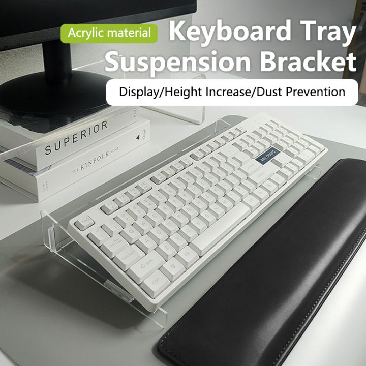 Removable Tilted Keyboard Stand Ergonomic Typing Acrylic Keyboard Riser ...