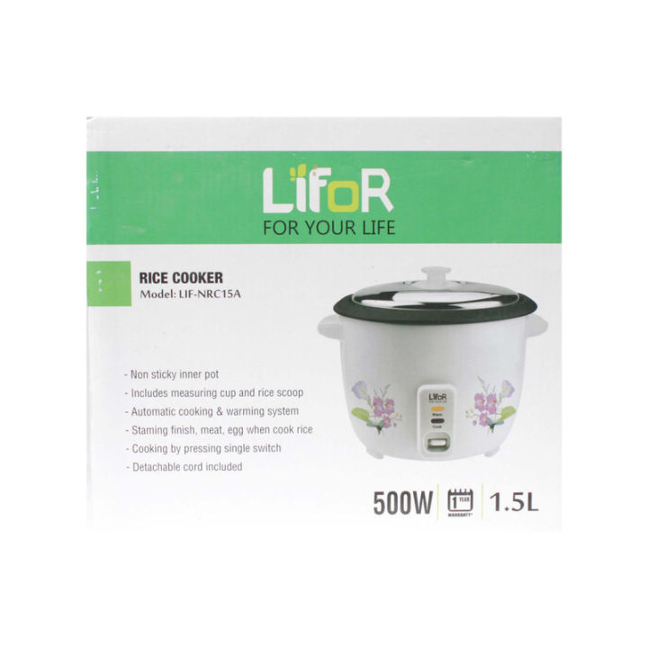 Lifor Rice Cooker 1.5L | Daraz.com.np