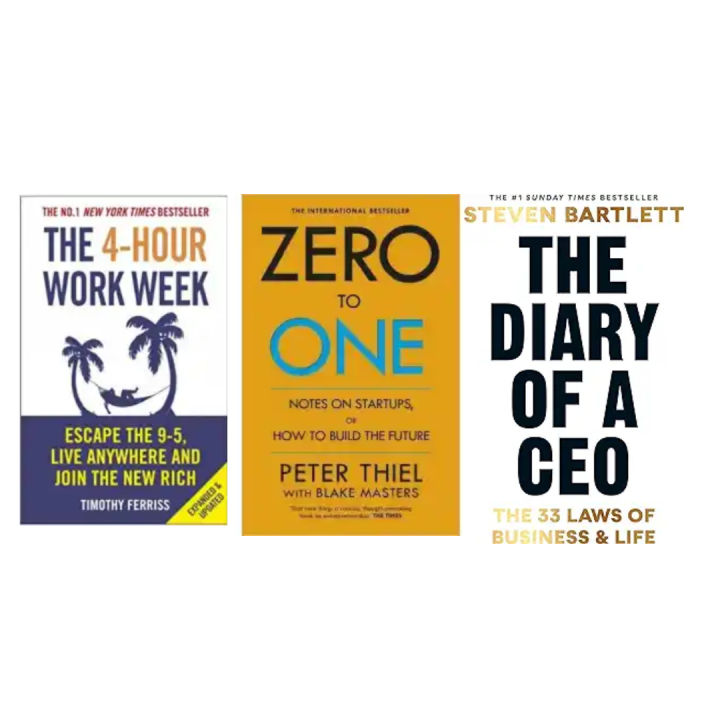 The Four Hour Work Week + Zero To One + The Diary Of A Ceo | Daraz.com.np