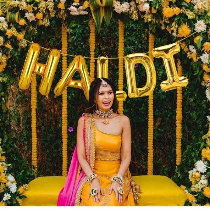 Haldi Foil Balloon 5 Alphabets | Daraz.com.np