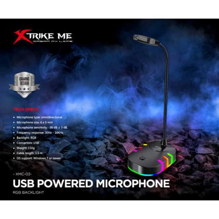 Xtrike Me Usb Rgb Gaming Microphone Xmc-02 1.5m Cable Length | Daraz.com.np