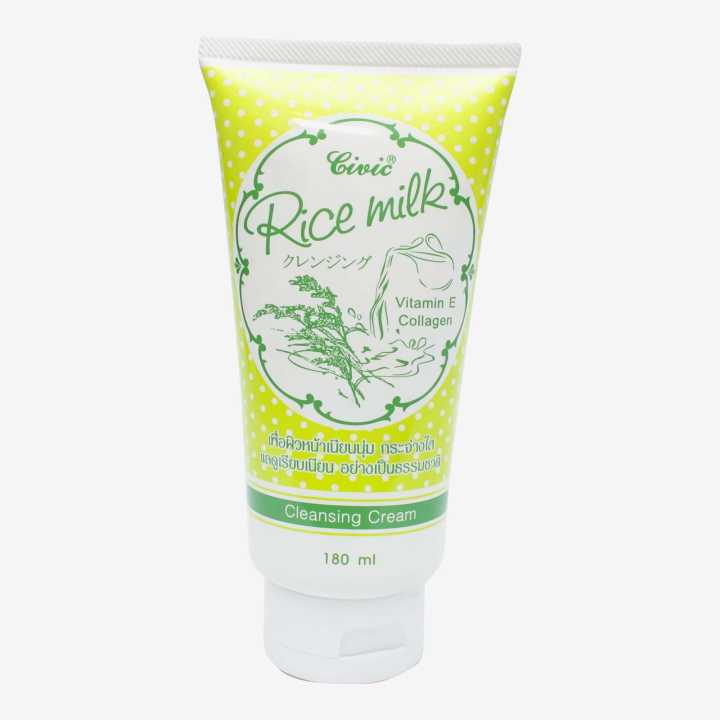 Civic Rice Milk Cleansing Cream, Vitamin-E Collagen 180Ml | Daraz.com.np