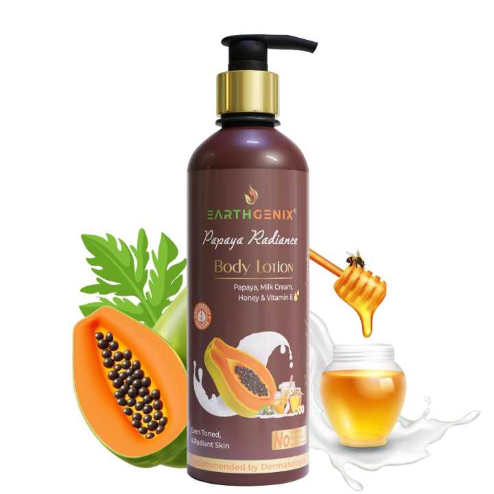 Earthgenix Papaya Radiance Body Lotion With Vitamin E 240+60ml (25% ...
