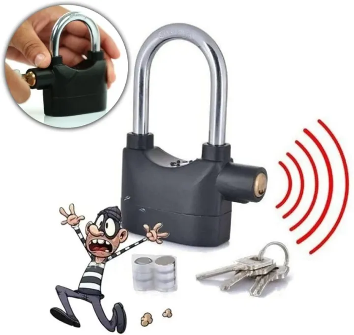 Anti-Theft Motion Sensor Siren Alarm Lock – Hardened Steel, 110db ...