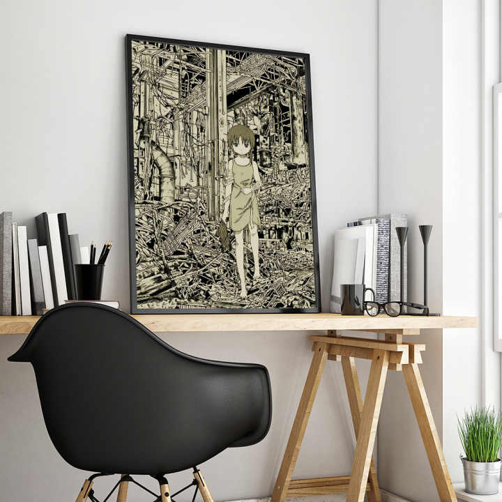 Serial Experiments Lain anime Anime Posters Sticky HD Quality Wall Art ...