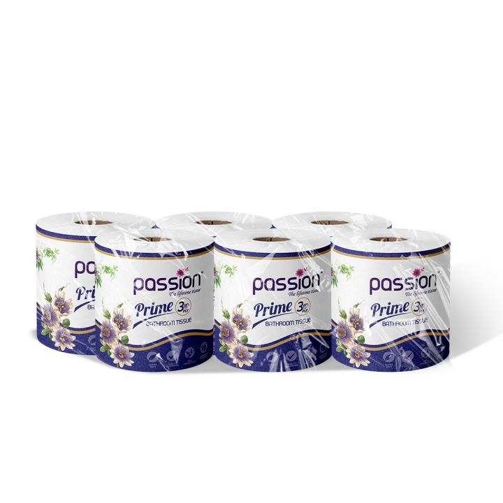 Passion Prime 3 Ply Bathroom Tissue 240 Sheets - 6 Roll Pack | Daraz.com.np