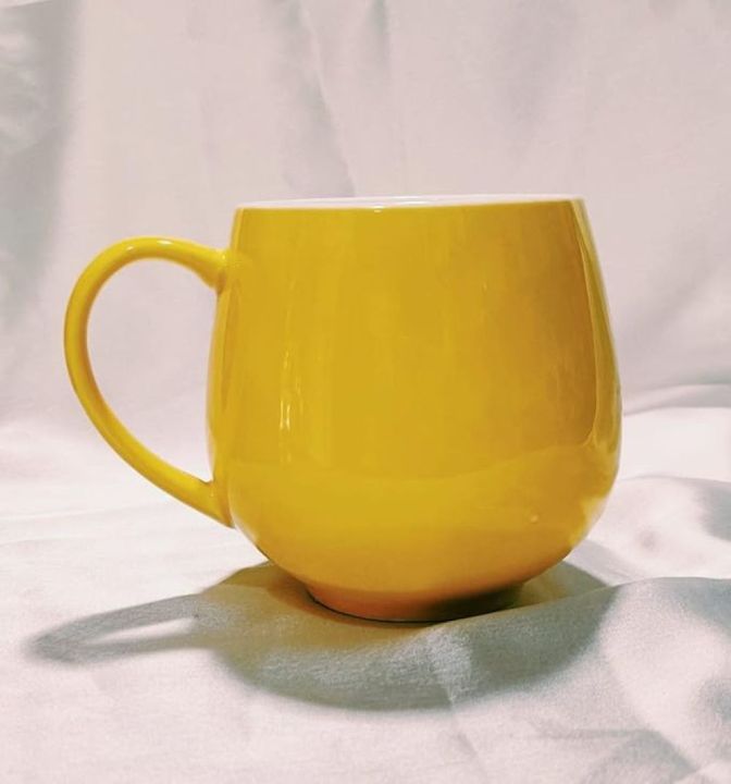 Ceramic Coffee Mug | Set of 2 ,Yellow Color | Gift for Anniversary ...