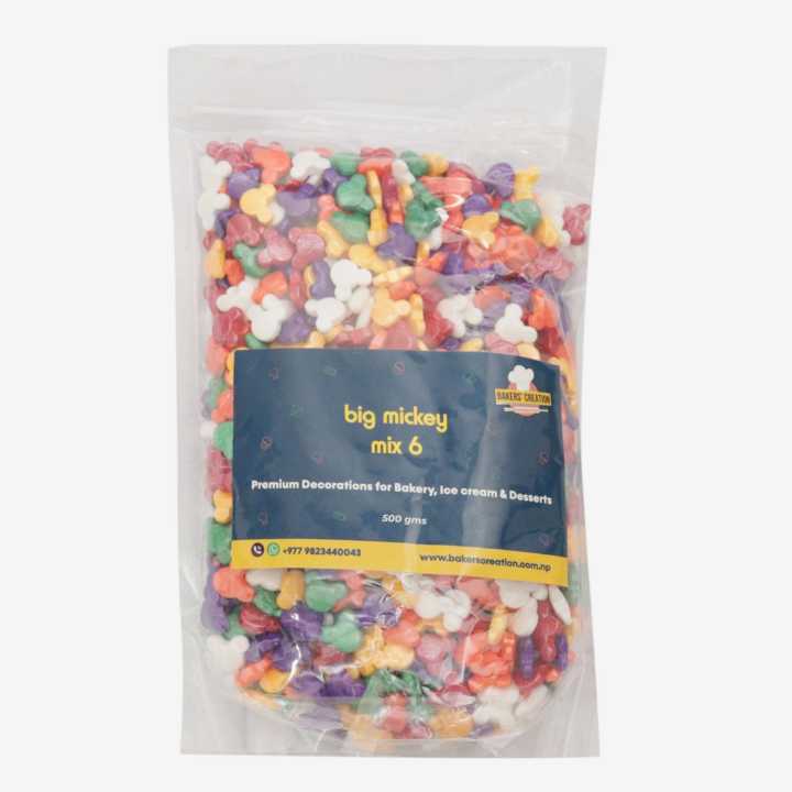 Bakers' Creation Big Micky Shaped Mix 6 Cake Sprinkle (Cake Sprinkle ...