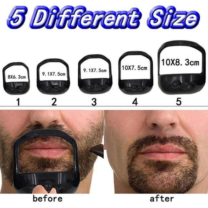 5Pcs/set Men Beard Styling Tool Men Beard Goatee Shaving Template Beard ...