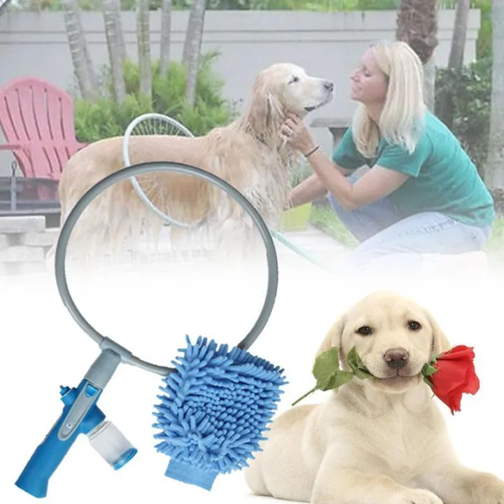 Pet Dog Bathing Washing 360 Degree Shower Tool Kit Cleaning Washer ...
