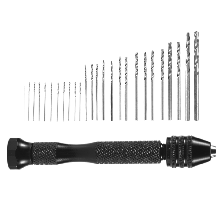 Hand Drill Set Precision Pin Vise With 25 Pieces Mini Twist Drill Bits ...