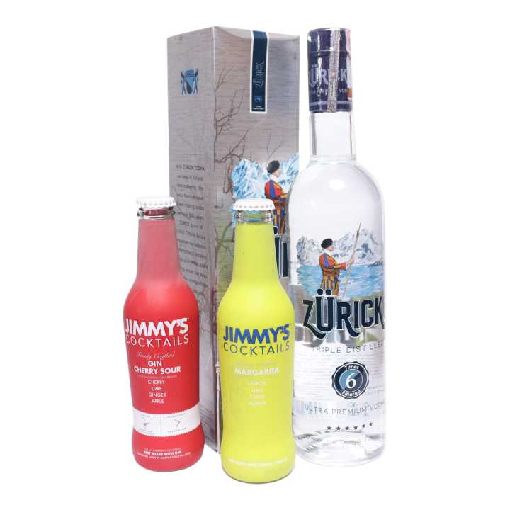 Zurich Triple Distilled Vodka With 2 Jimmy'S Cocktail Gin Cherry Sour ...