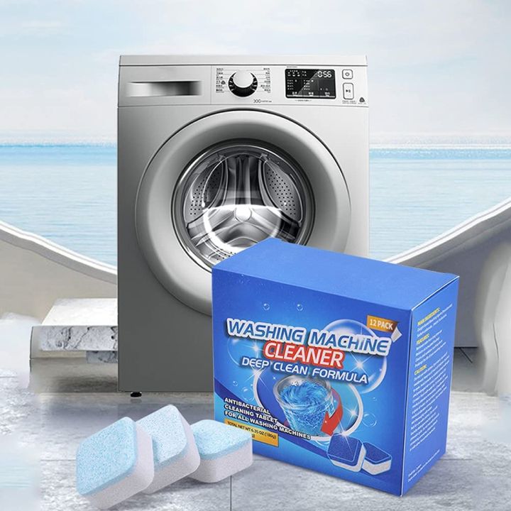 12 Pcs Washing Machine Cleaning Tablet Anti-Bacterial Detergent Blocks ...
