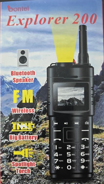 Bontel Explorer 200 Small Screen Bright Torch Phone | Dual SIM | Long ...