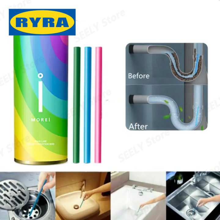 14pcs/set Sink Sewer Cleaning Oil Decontamination Toilet Bathtub Pipe ...