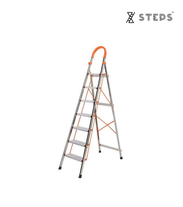 Portable 7 Step Steel Ladder | Daraz.com.np