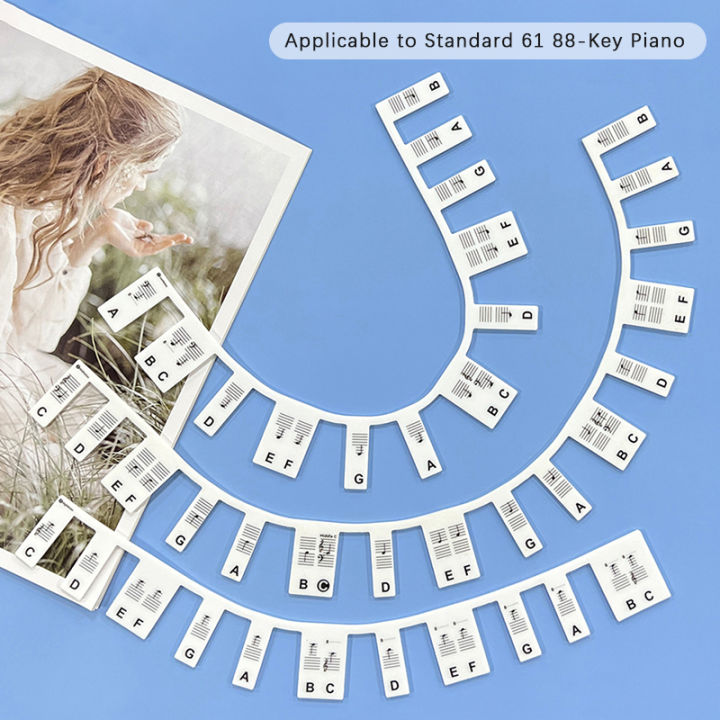 Silicone Piano Note Strip Piano Note Sticker Guide Removable Piano Key ...