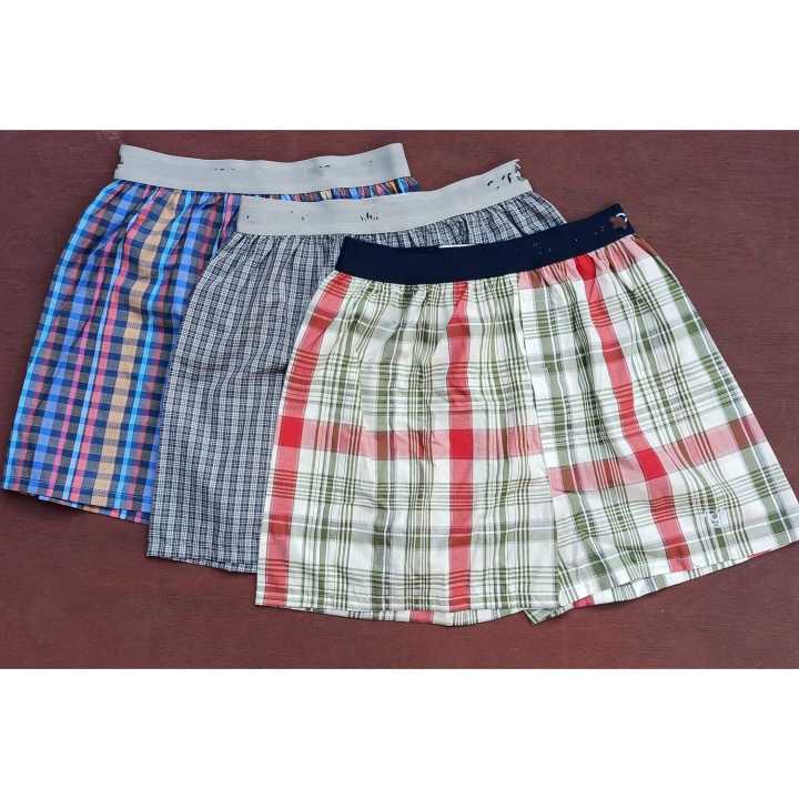 Pack Of 3 Cotton Check Boxer For Men | Daraz.com.np